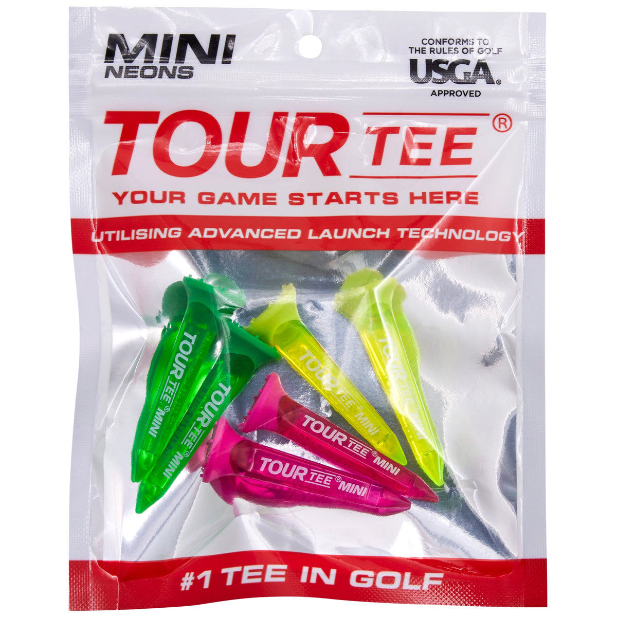 TOUR Tee Mini Neon Golf Tees — The House of Golf